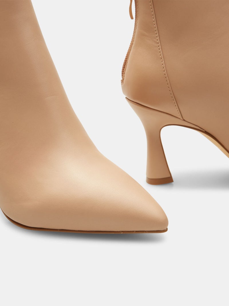 Bottines en cuir avec talon midi BATA - Rose - Kiabi - nu€