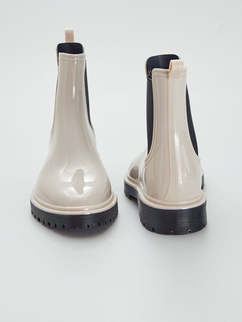 Bottines type Chelsea vernies - BEIGE - Kiabi - 29.00€