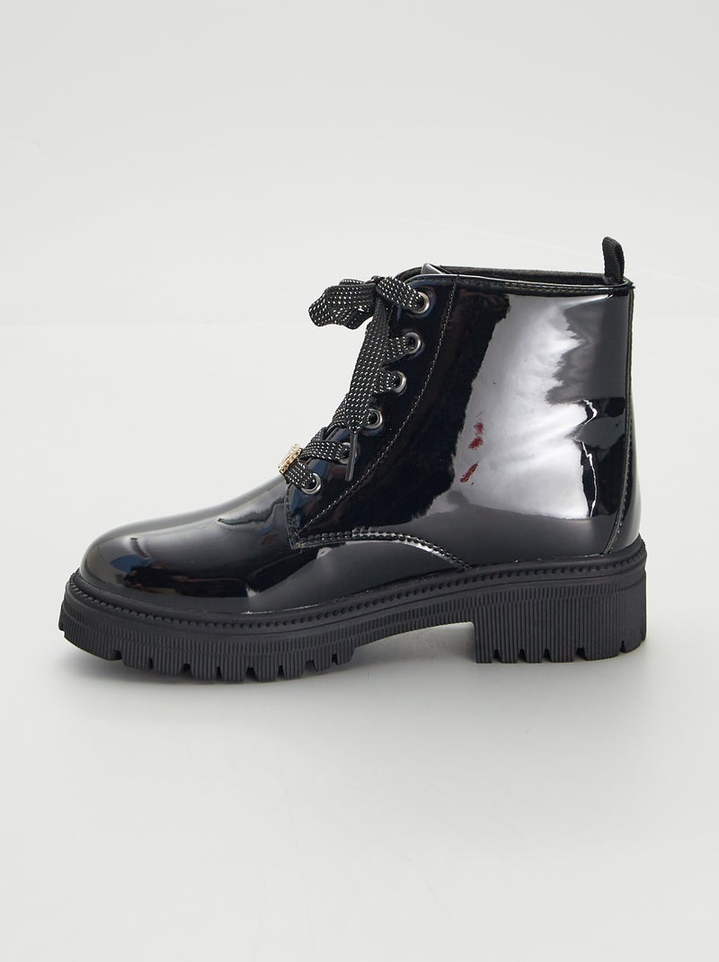 Bottines vernies - Noir - 24.00€ - Kiabi