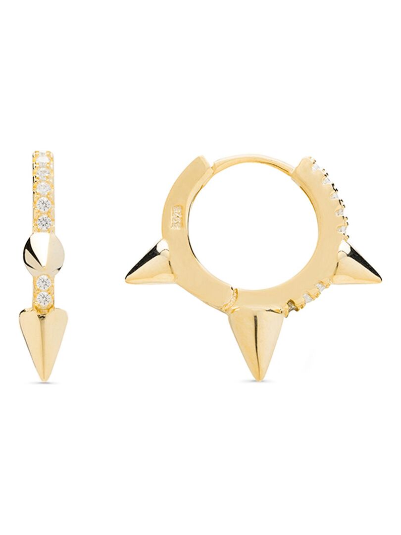 Boucles d'oreilles dolaf en argent 925 et zircon brillant avec finition ...