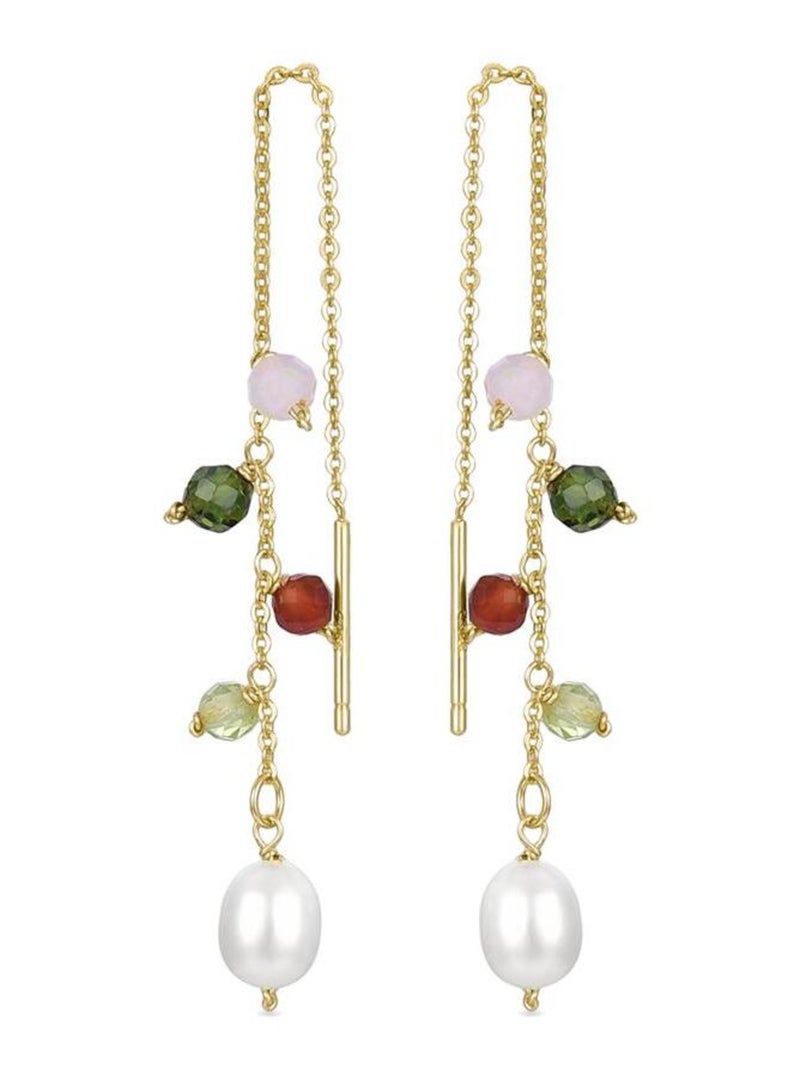 Boucles d'oreilles Luxenter en argent 925 avec perle blanche finie ...