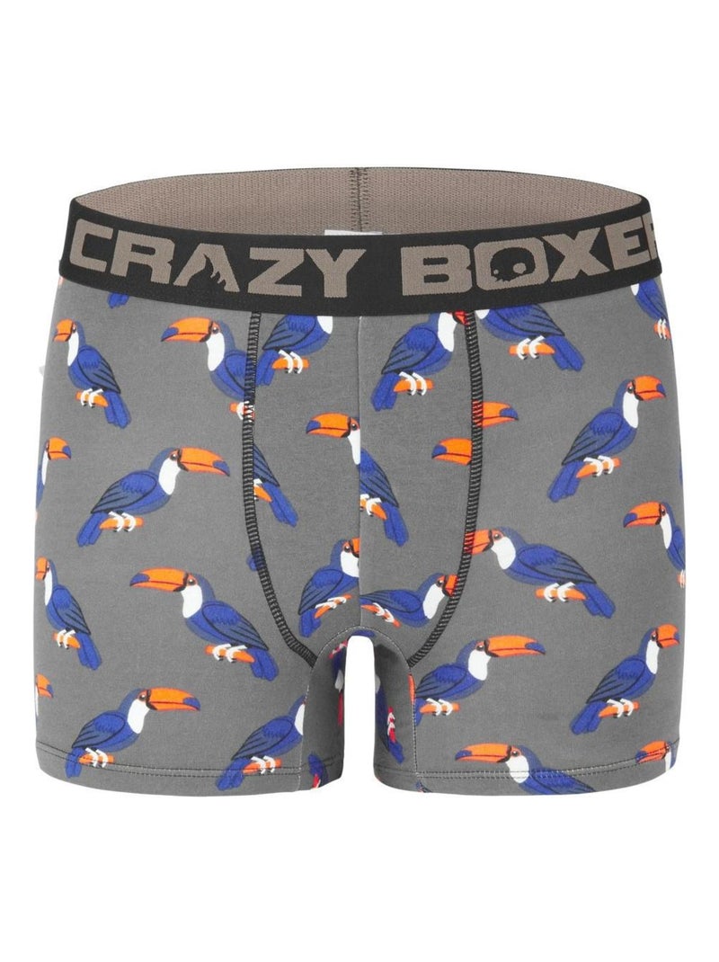 Boxer homme coton Bio Gots Toucan Crazy Boxer - Noir - 0.00€ - Kiabi