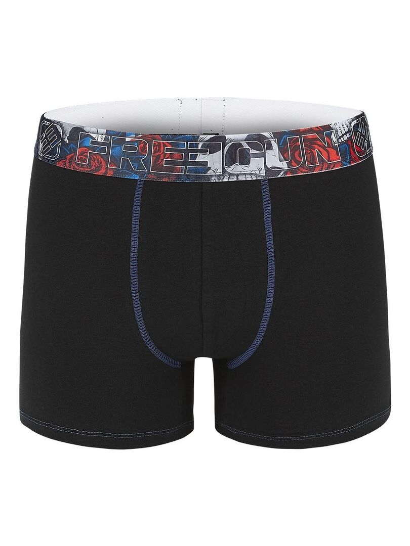 Boxer homme coton bio uni Tatoo Freegun - Noir - Kiabi - nu€