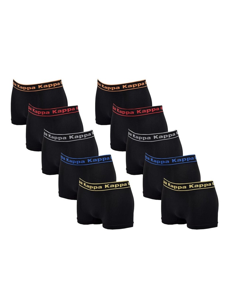 Boxer KAPPA sans Couture Pack de 10 SEAMLESS0408 - Noir Multicolore ...