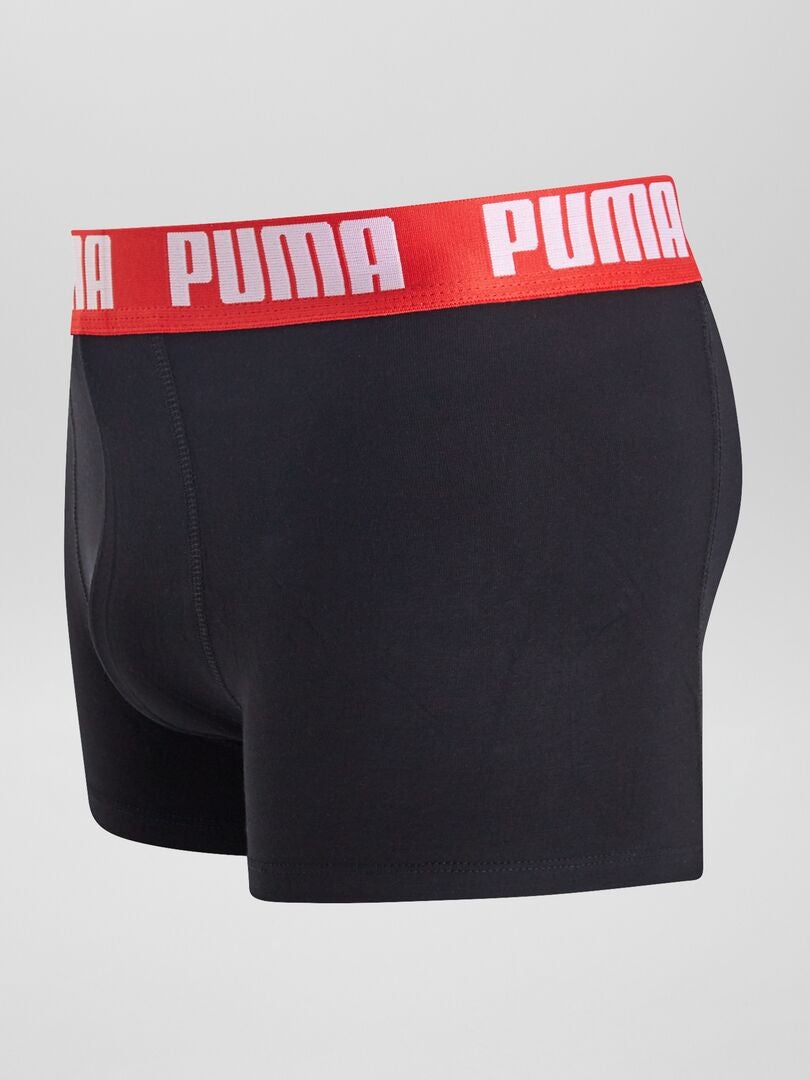 Boxers 'Puma' - Lot de 4 - Rouge/gris/noir - Kiabi - 30.00€