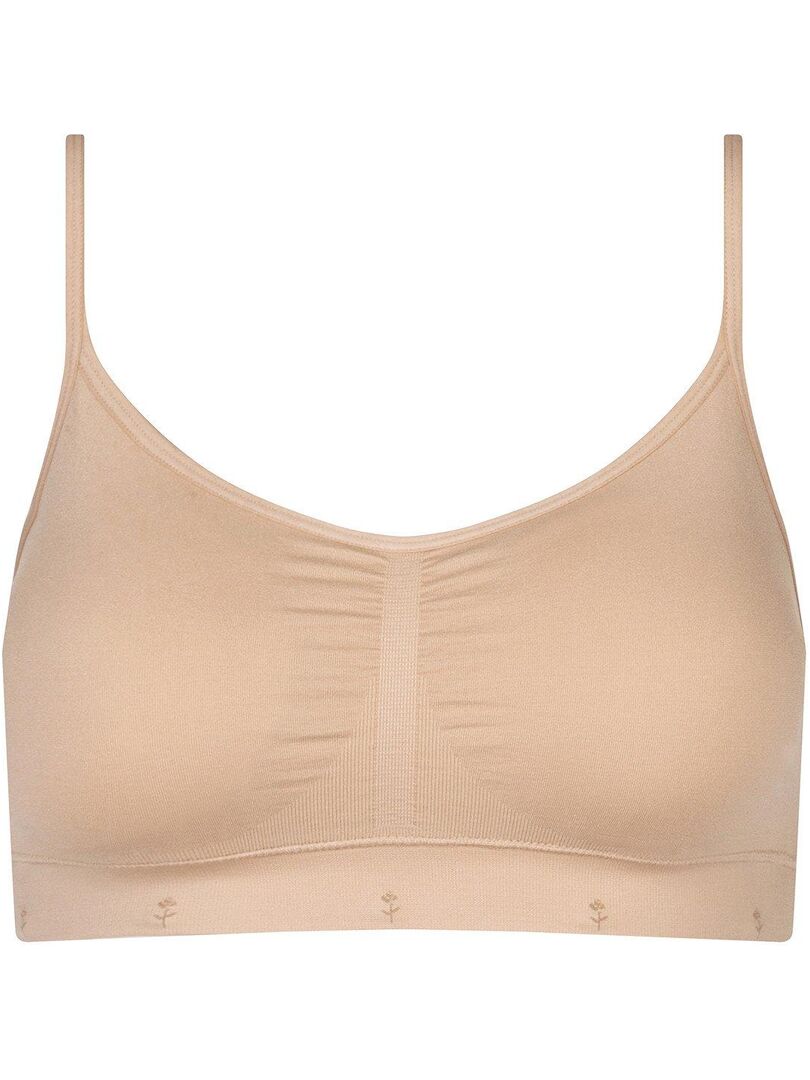 Bralette microfibre avec coques amovibles Micro flex - Beige - Kiabi ...