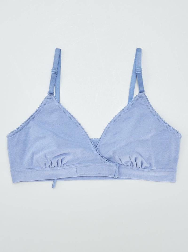 Brassière Triangle Sans Armatures So Easy Bleu Kiabi 1200€