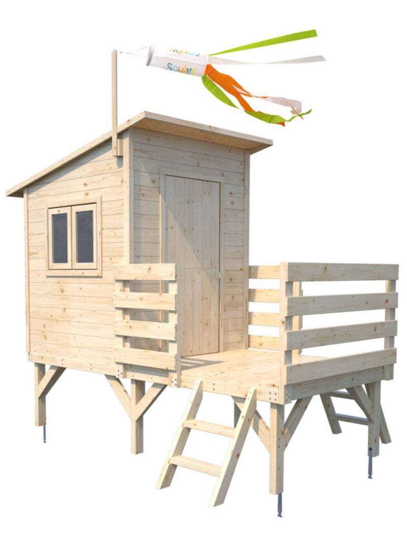 Cabane en bois sur pilotis pour enfants OAKLAND - Marron - 0.00€ - Kiabi