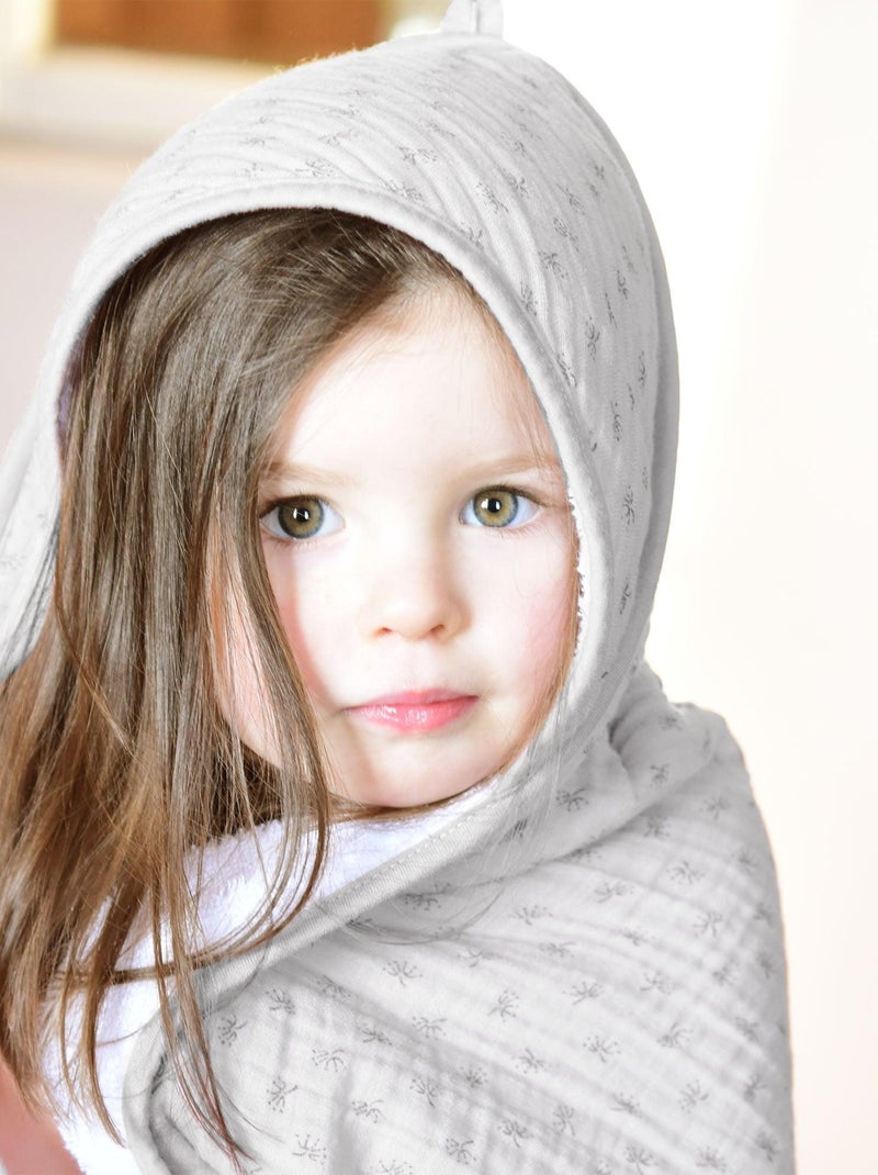 Cape de bain bébé en coton bio GOTS - ROBA 'Lil Planet' - Gris - Bébé ...