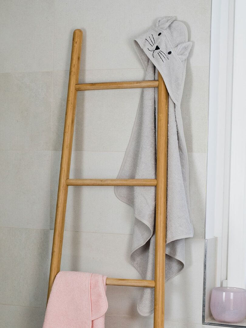 Cape de bain chat en coton - Gris - Kiabi - 29.99€