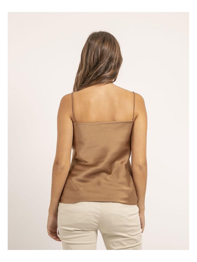 Caraco satin col bénitier FLAMELL - Beige foncé - Kiabi - 24.99€