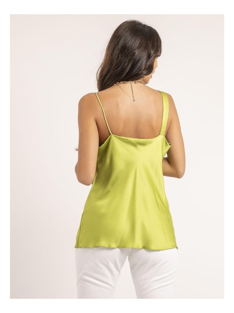 Caraco satin FELANA - Vert - Femme - 24.99€ - Kiabi