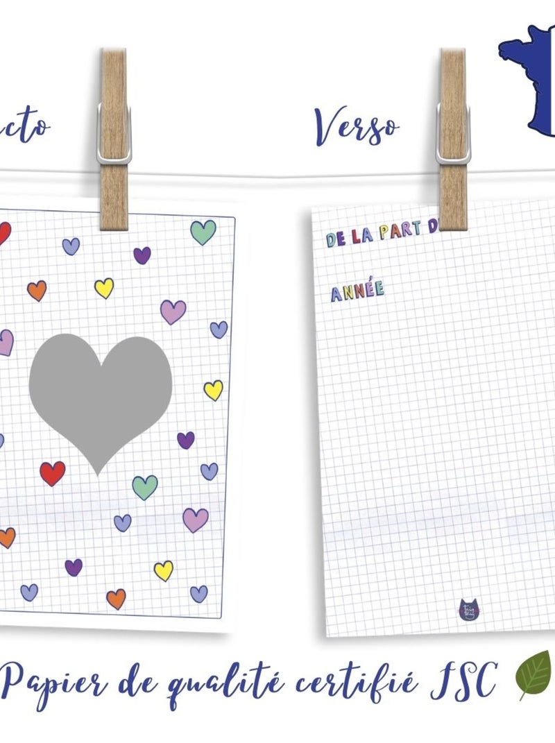 Carte fin d'année scolaire + enveloppe | Carte à gratter Merci pour ...