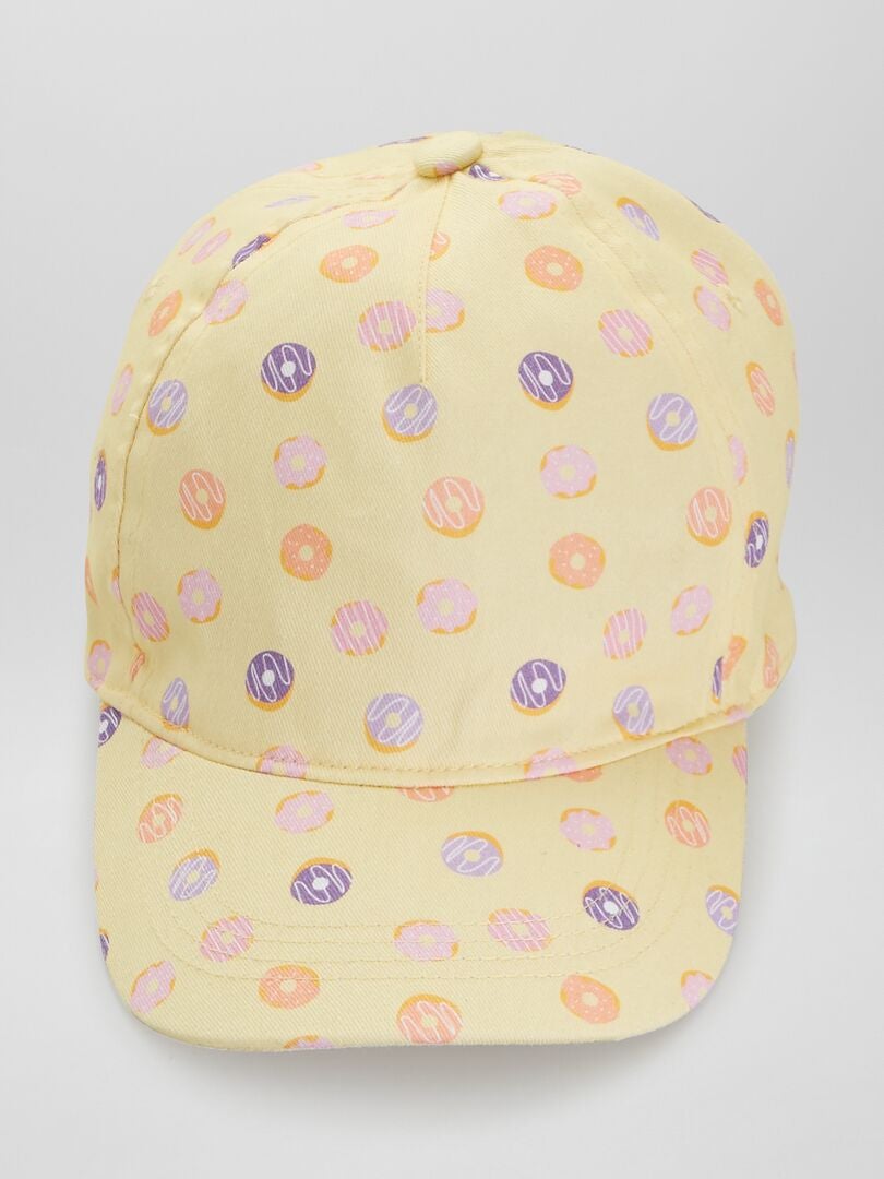 Casquette en toile avec imprimé - jaune - Kiabi - 3.00€