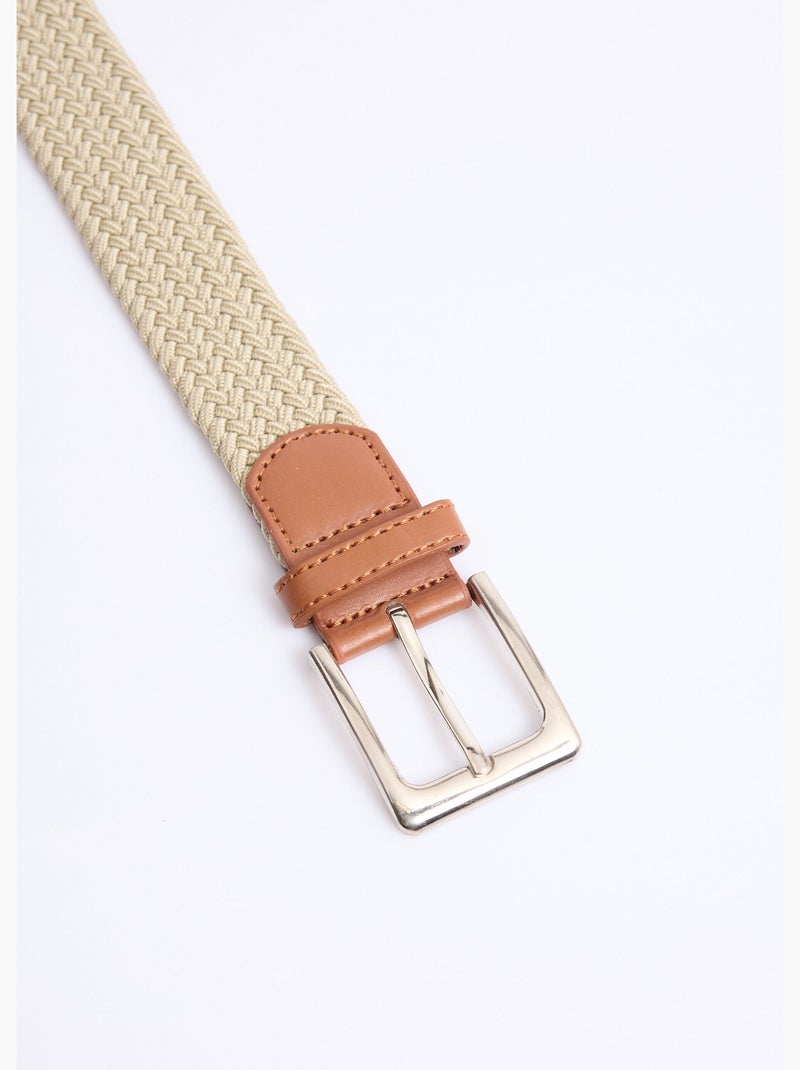 Ceinture tressée extensible taille unique - AFIBEL - Beige - Homme - 8. ...
