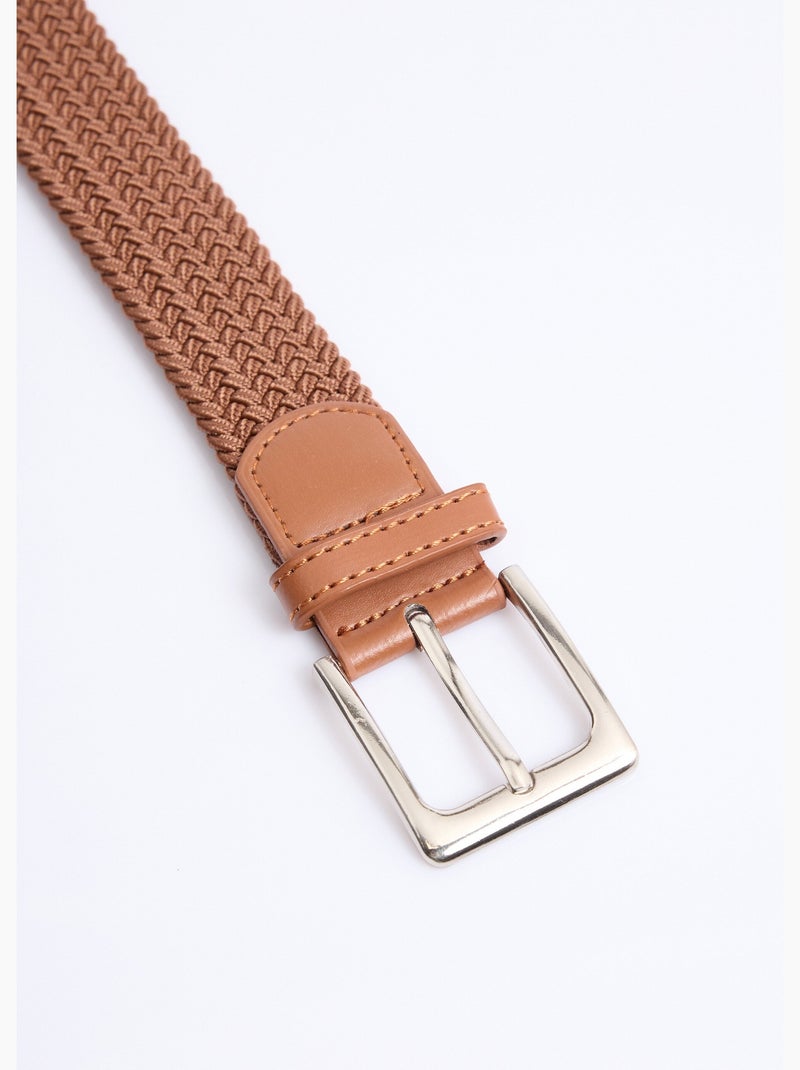 Ceinture tressée extensible taille unique - AFIBEL - Camel - Homme - 8. ...