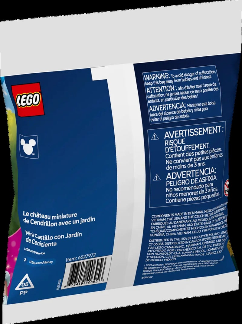 Château de Cendrillon LEGO Disney avec jardin miniature - Polybag 30695 ...