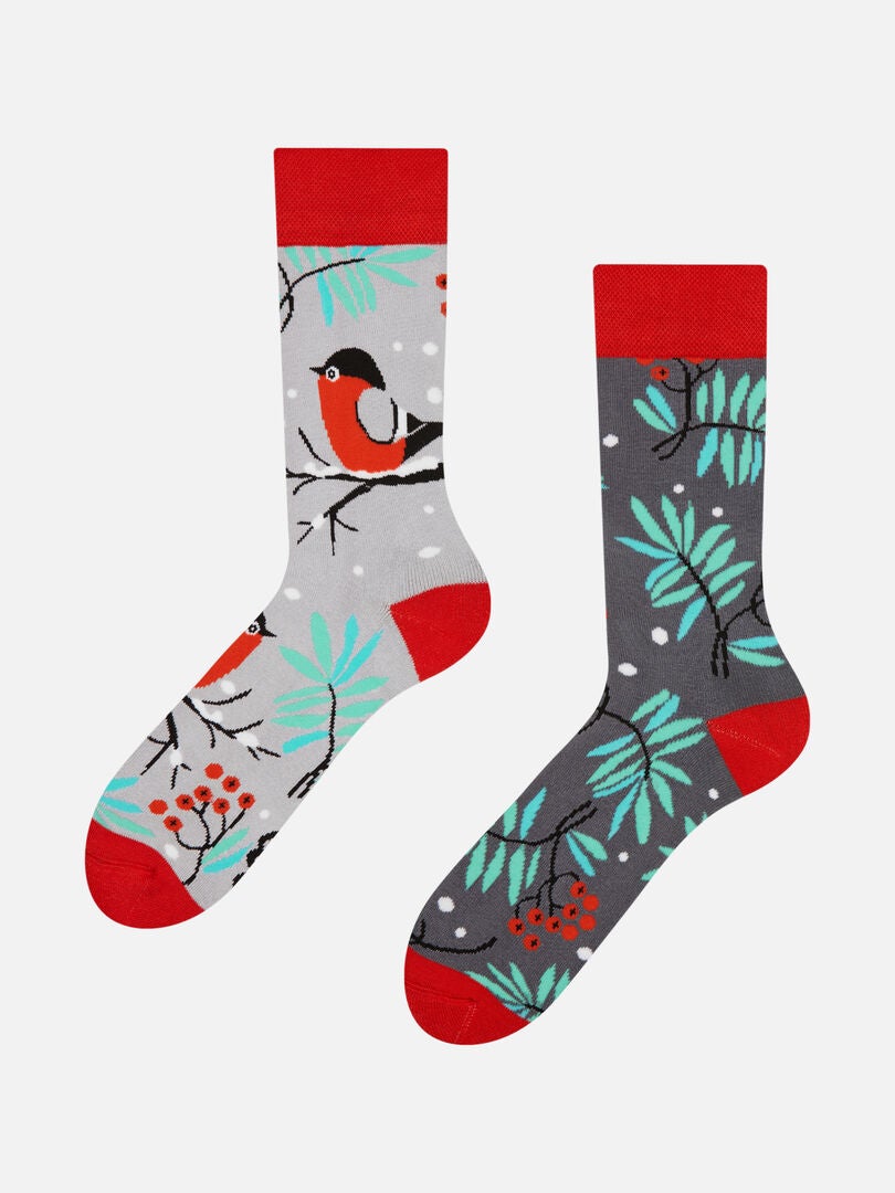 Chaussettes Chaudes Oiseaux Rouges - Rouge - Kiabi - 14.90€