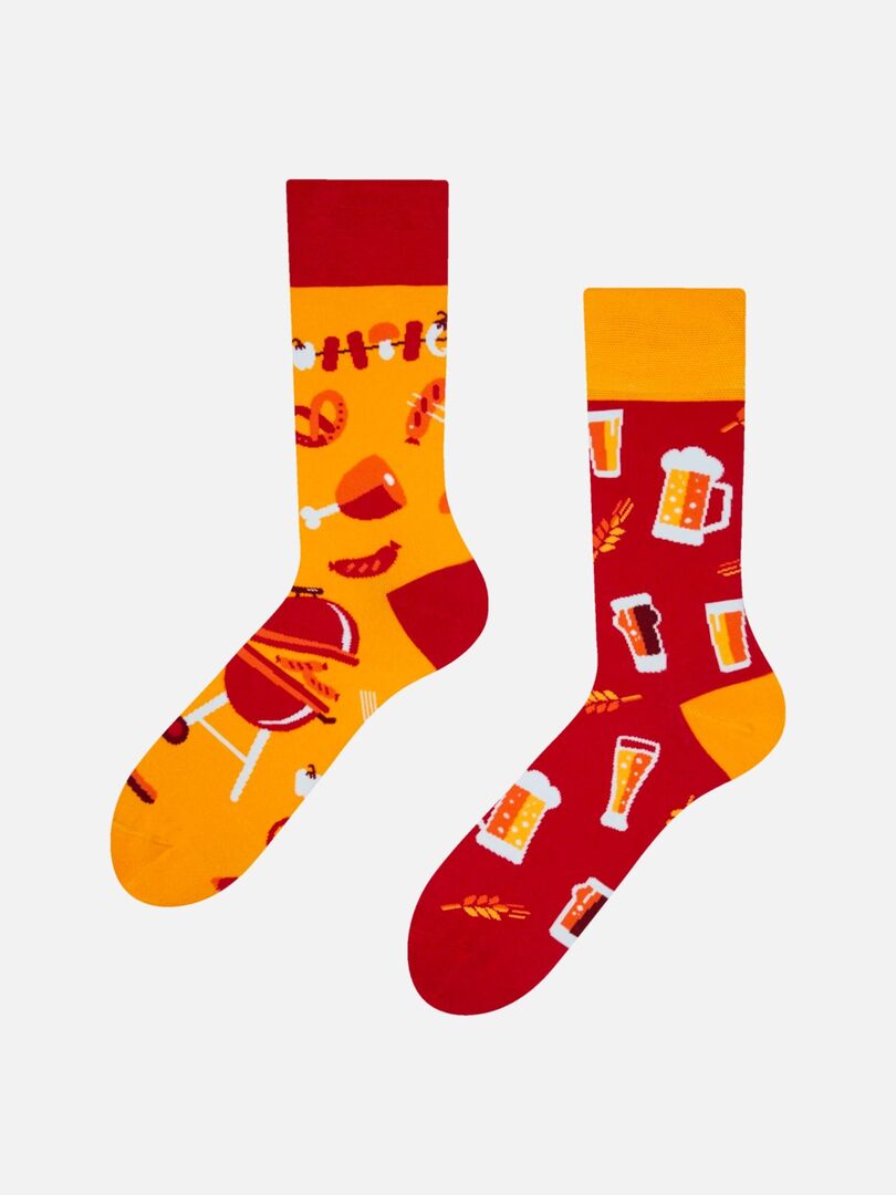 Chaussettes Dedoles Bières et Barbecue - Rouge - Kiabi - 10.90€