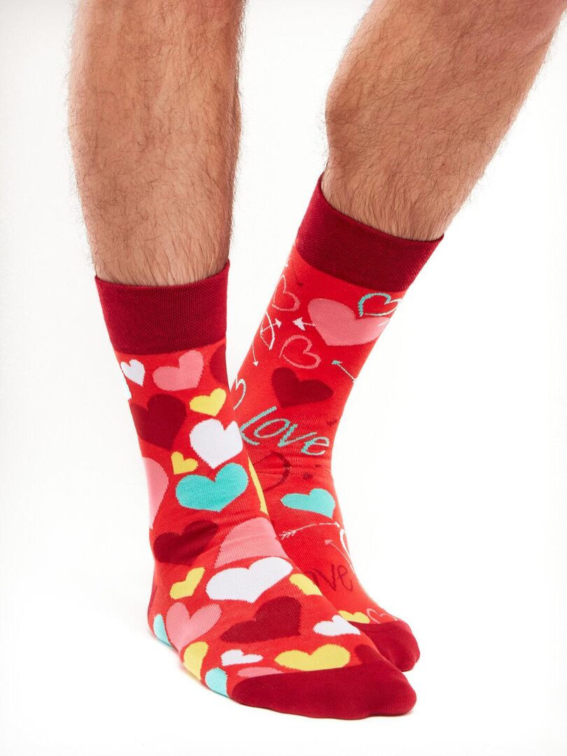 Chaussettes Dedoles Petits Cœurs et Couleurs - Rouge - Kiabi - nu€