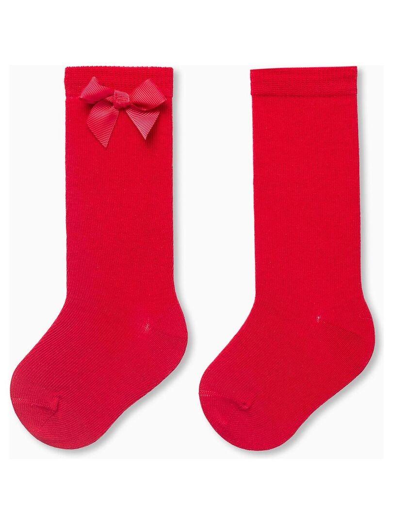Chaussettes grand, avec ruban ESSENTIALS LINE - Rouge - Kiabi - 9.99€