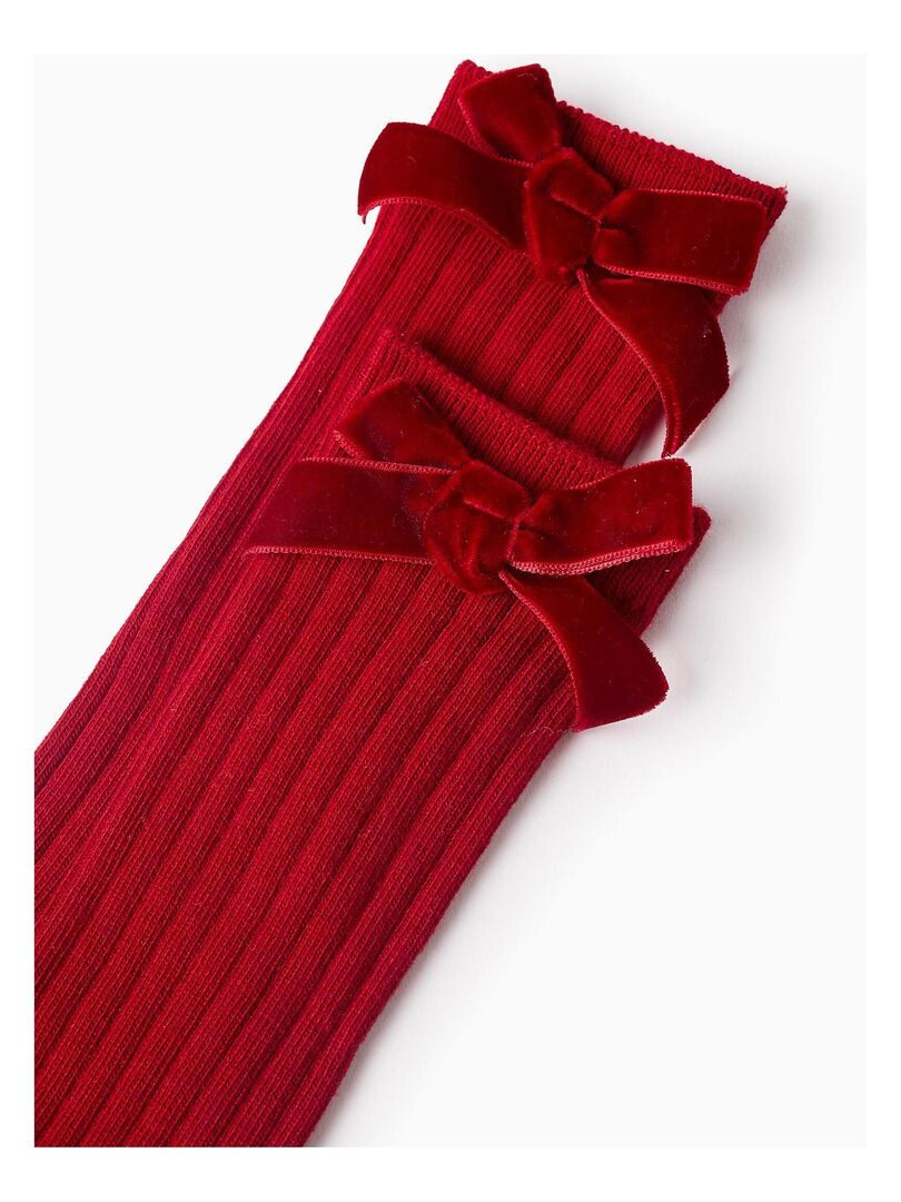 Chaussettes grand, avec ruban NOËL - Rouge - Kiabi - 9.99€