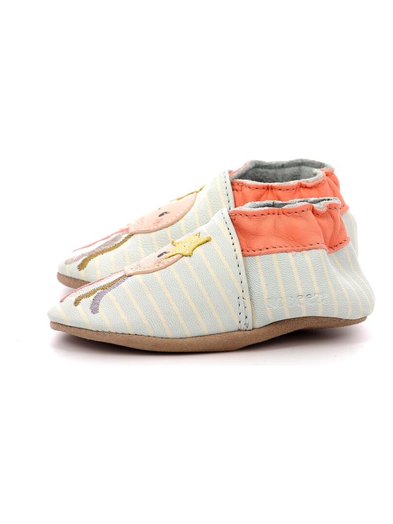 Chaussons Cuir Fun Medusa - Bleu - Kiabi - 37.00€