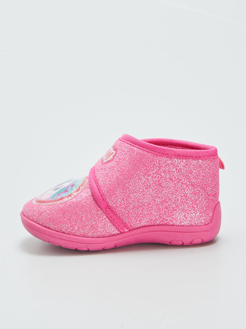 Chaussons montant à scratch - Rose - 12.00€ - Kiabi
