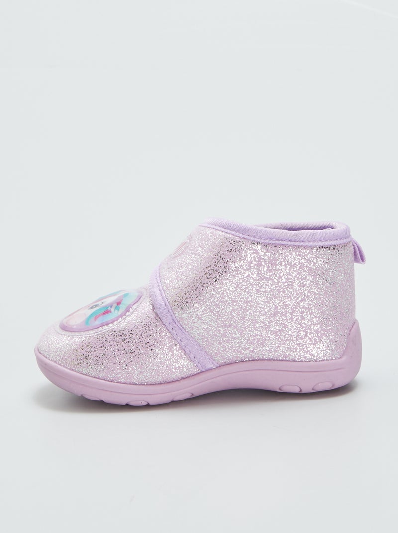 Chaussons montant à scratch - Violet - Kiabi - 12.00€
