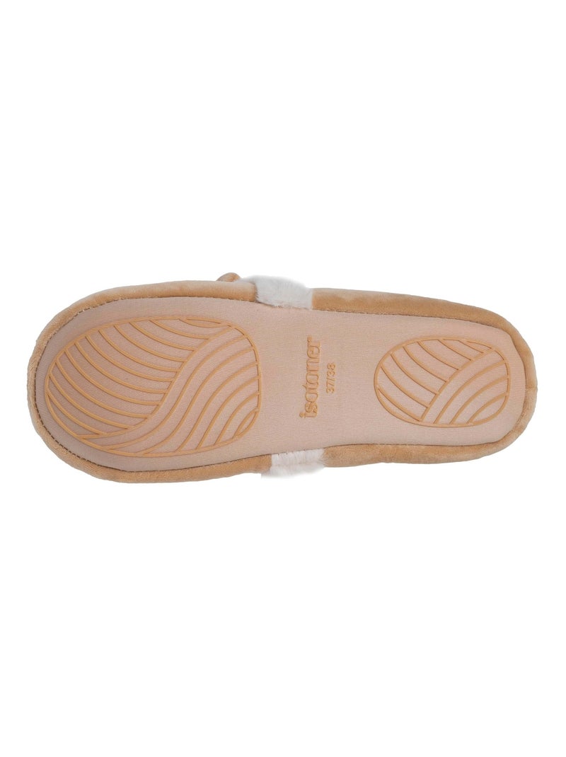 Chaussons slippers semelle antidérapante femme Isotoner - Beige - Femme ...