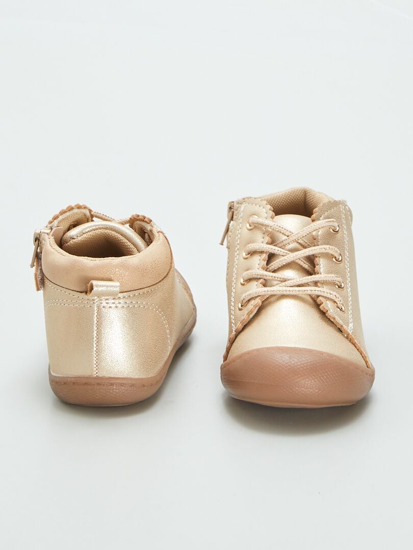 Chaussures premiers pas dorées - Doré - Kiabi - 29.00€