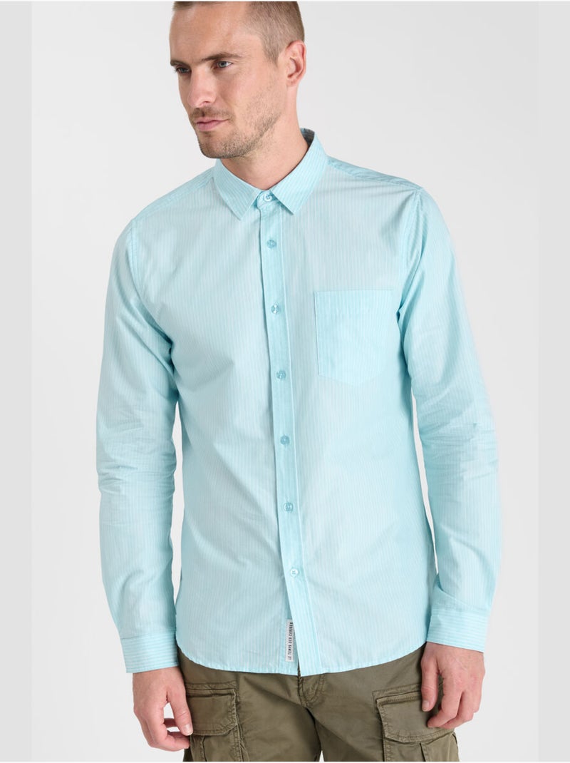 Chemise BIROS 'Le Temps Des Cerises' - Bleu - Homme - 0.00€ - Kiabi