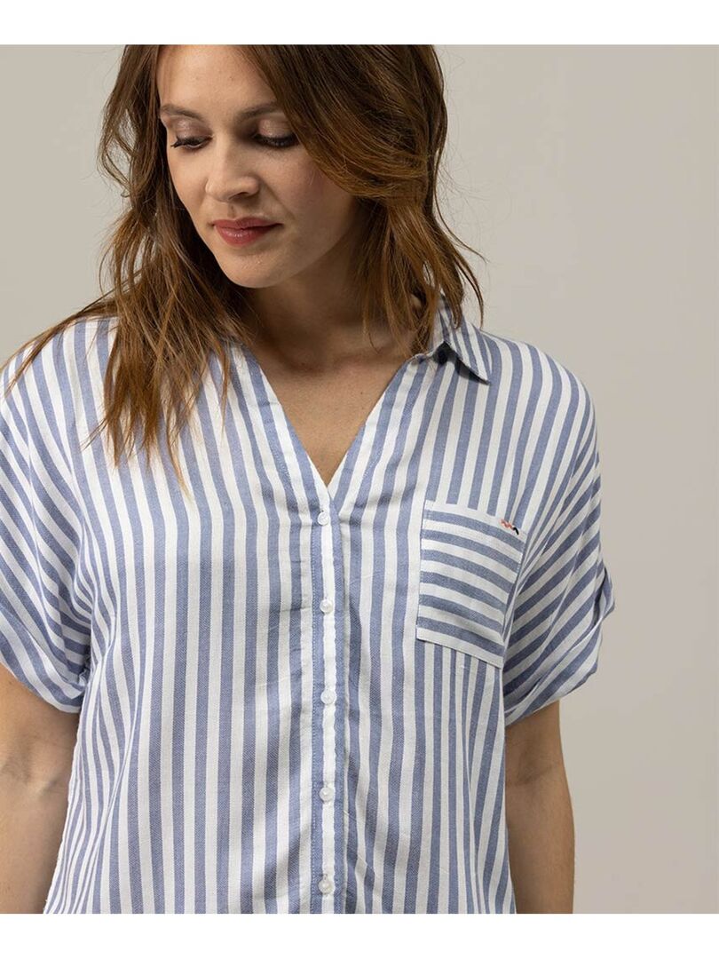 Chemise Chemisier Mc Multicolore Femme Terre de Marins - Bleu - Kiabi - 30.40€