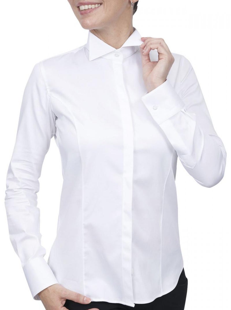 Chemise col cassé ARLENE - Blanc - 0.00€ - Kiabi