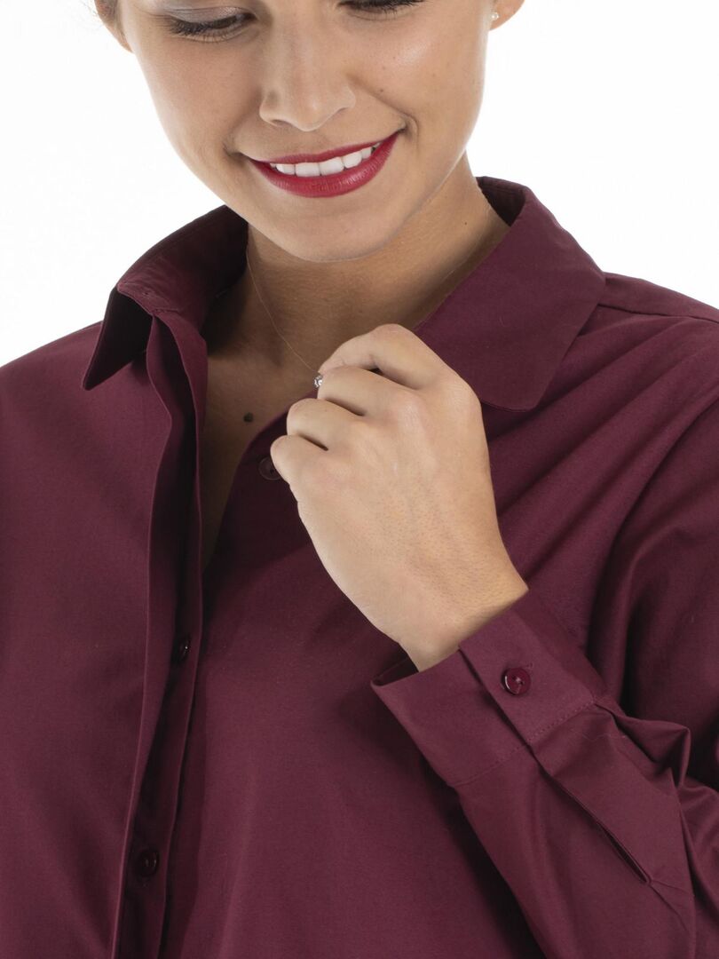 Chemise col classique ANDREA - Gérard Pasquier - Bordeaux - Kiabi - 35.40€