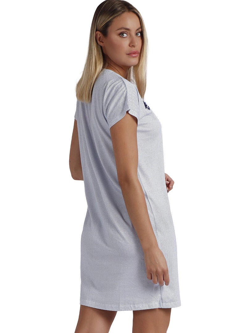 Chemise de nuit manches courtes Blue And Bleu Mod - Bleu marine - Kiabi ...