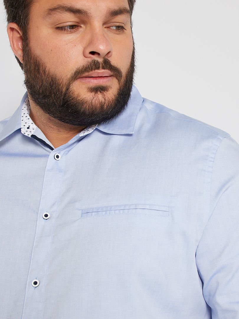 Chemise en coton - bleu - Kiabi - 22.00€