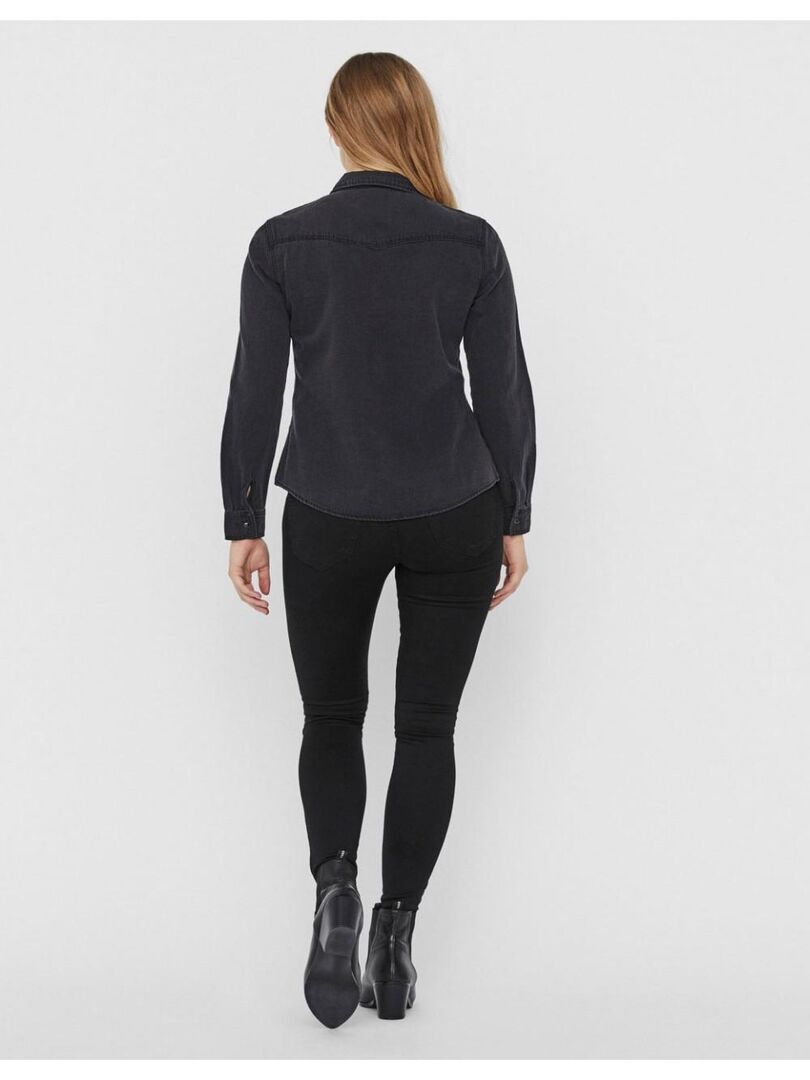 Chemise en jeans Vero Moda - Noir Noir - Kiabi - nu€