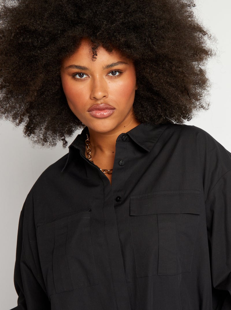 Chemise en popeline - noir - Kiabi - 22.00€