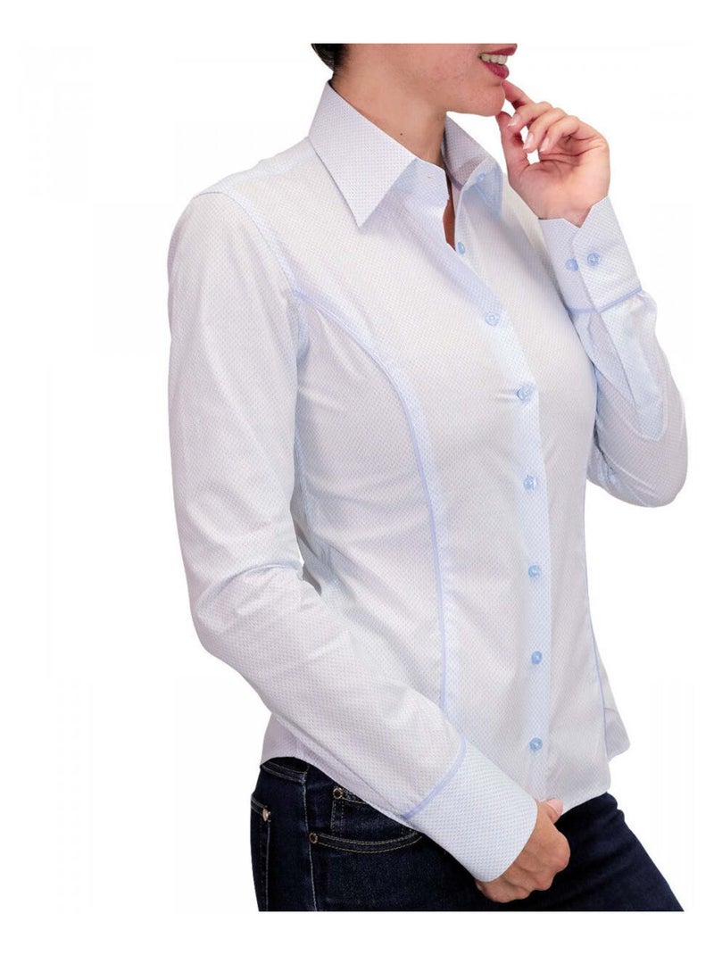 Chemise femme pastel coupe cintrée WATERLILY Andrew Mac Allister Rose ...