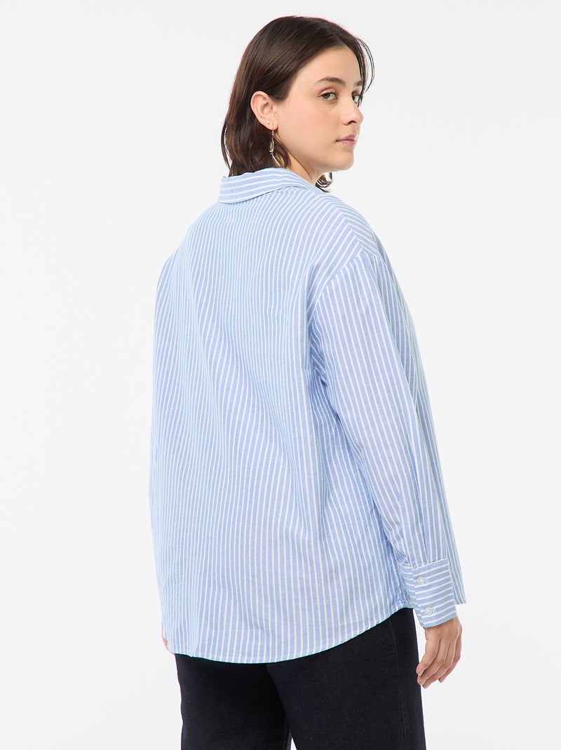 Chemise fluide oxford - Bleu - Grandes tailles - Femme - 10.80€ - Kiabi