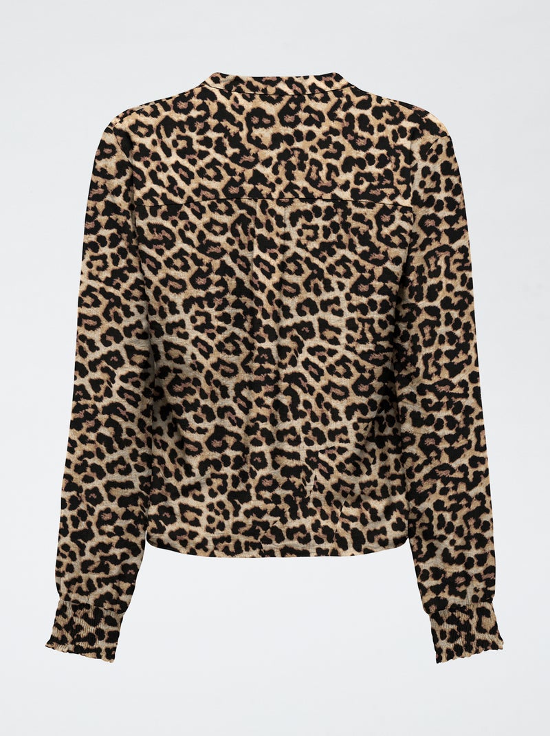 Chemise léopard 'JDY' - Marron - Femme - 25.00€ - Kiabi
