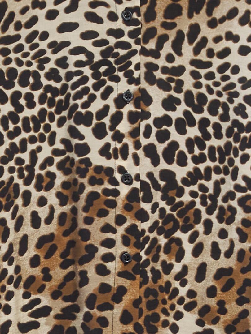 Chemise longue 'JDY' motif 'panthère' - Marron/beige - Kiabi - 30.00€