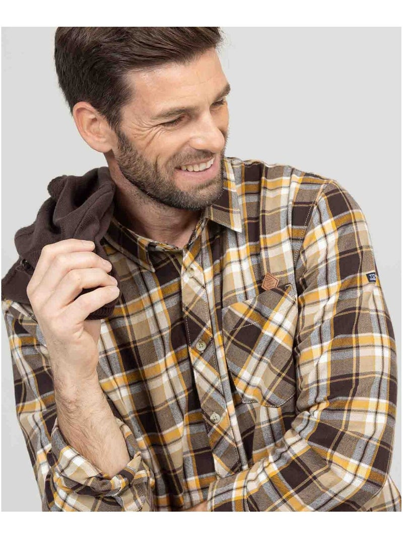 Chemise manches longues marron Homme - Terre de Marins - Marron - Kiabi ...