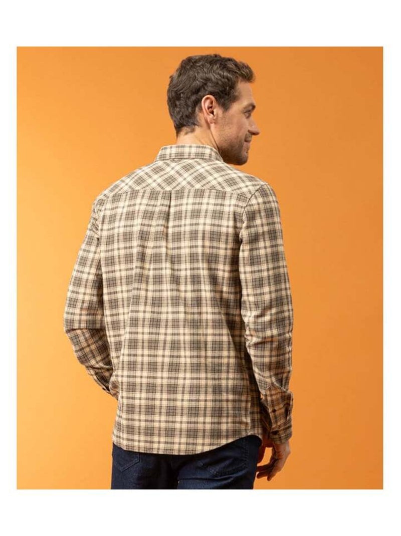 Chemise marron à carreaux Homme - Marron - Kiabi - 29.40€