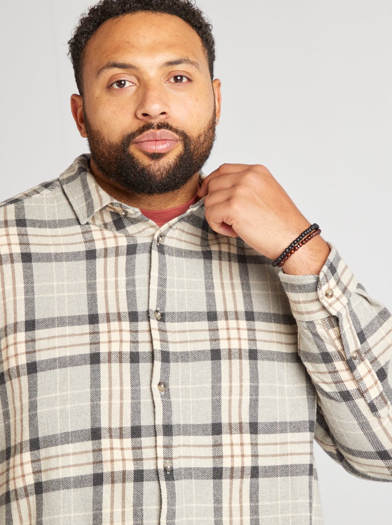 Chemise style bûcheron regular - Gris - Grandes tailles - Homme - 10.00 ...