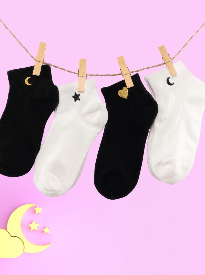 Coffret Chaussettes Étoile Et Lune (Lot x4)- Sockup- 35-42 ...