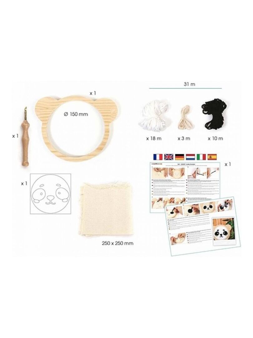 Coffret punch needle - Petit panda ø 15 cm - N/A - Kiabi - 32.99€