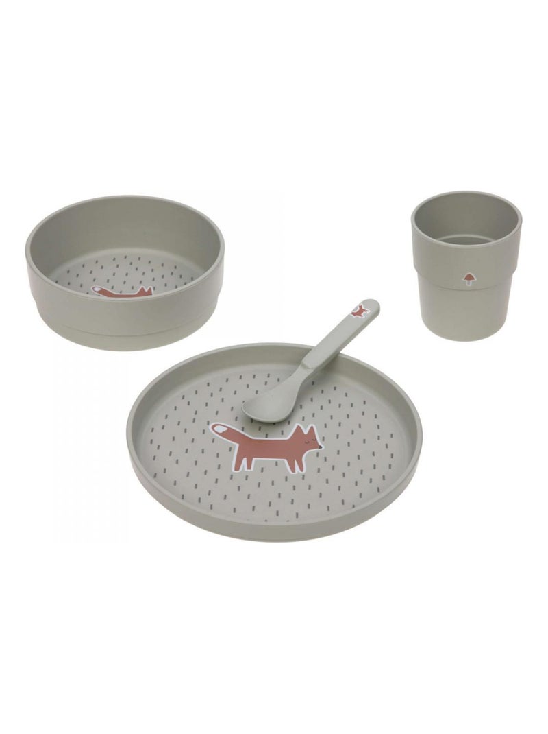 Coffret repas Little Forest Renard (assiette, bol, tasse, cuillères ...