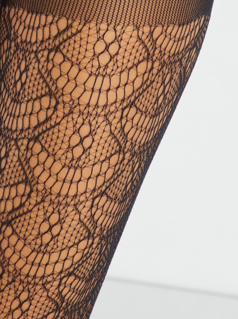 Collant 'DIM' fantaisie - noir - 14.00€ - Kiabi